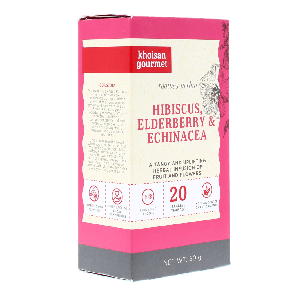 Khoisan Gourmet R/Bos Hib/Eld/Ech Tea 50g (20×2.5g) – MediBoom!